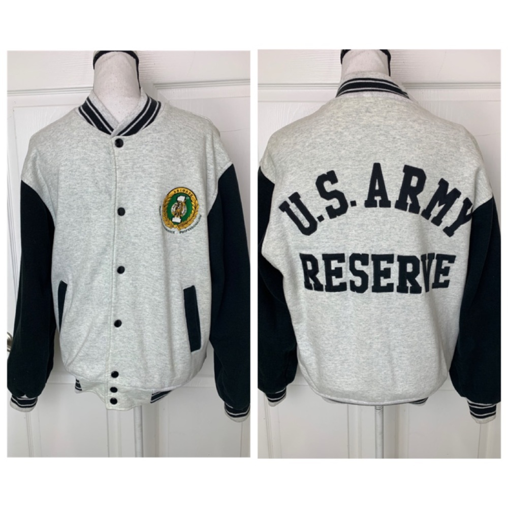 Us Army Reserve 1st Brigade Varsity Jacket Medium - Gem